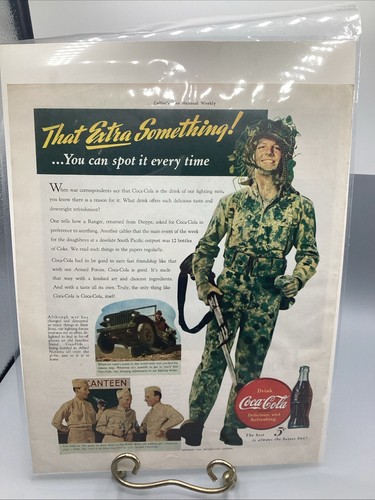 Vintage 1943 Coca-Cola 13x11in Print Advertisement-US Military | eBay