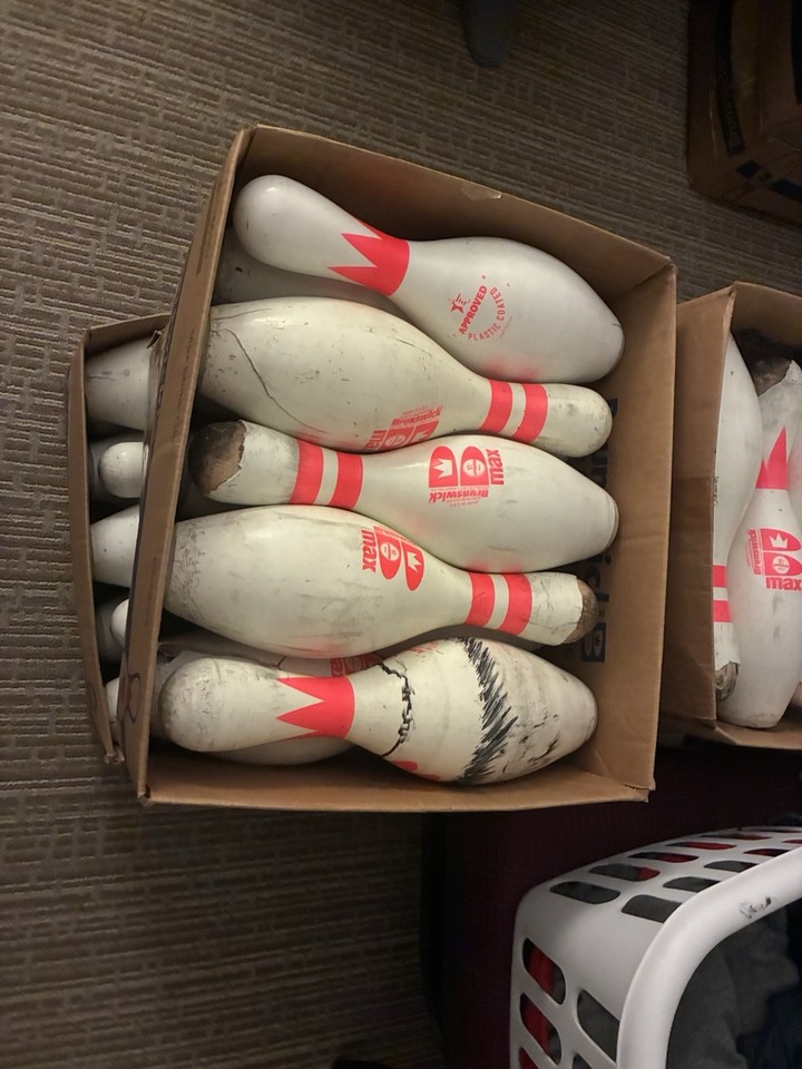 Used Case of Bowling Pins (1 Case Is 10 pins) Great Target Practice Or ...