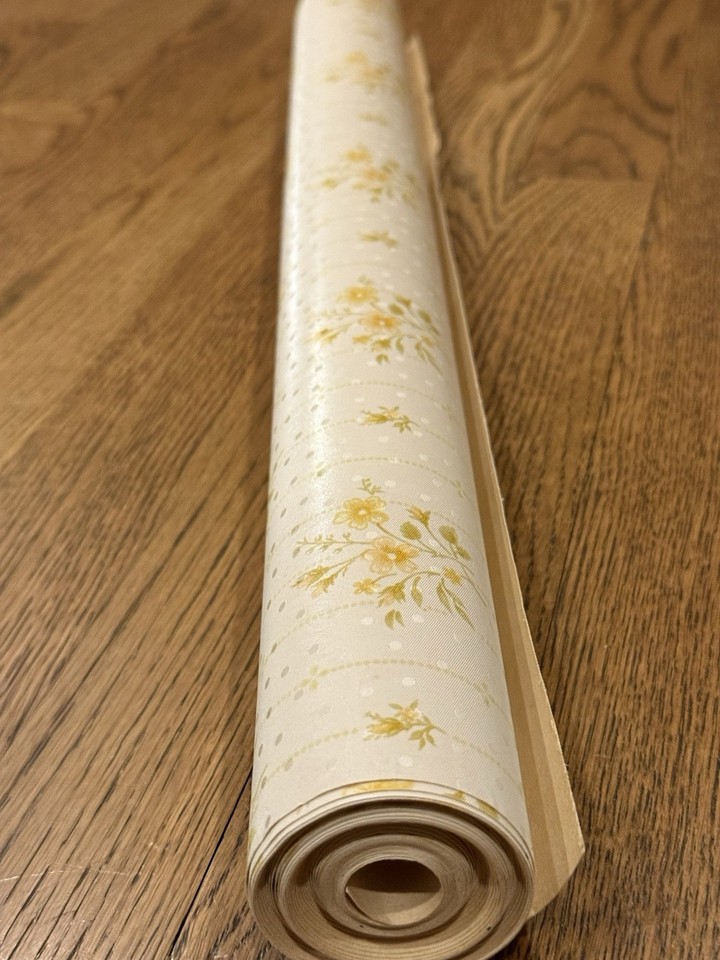 Vintage 1980s Botanical Vintage Wallpaper W Amazing Texture Heavy