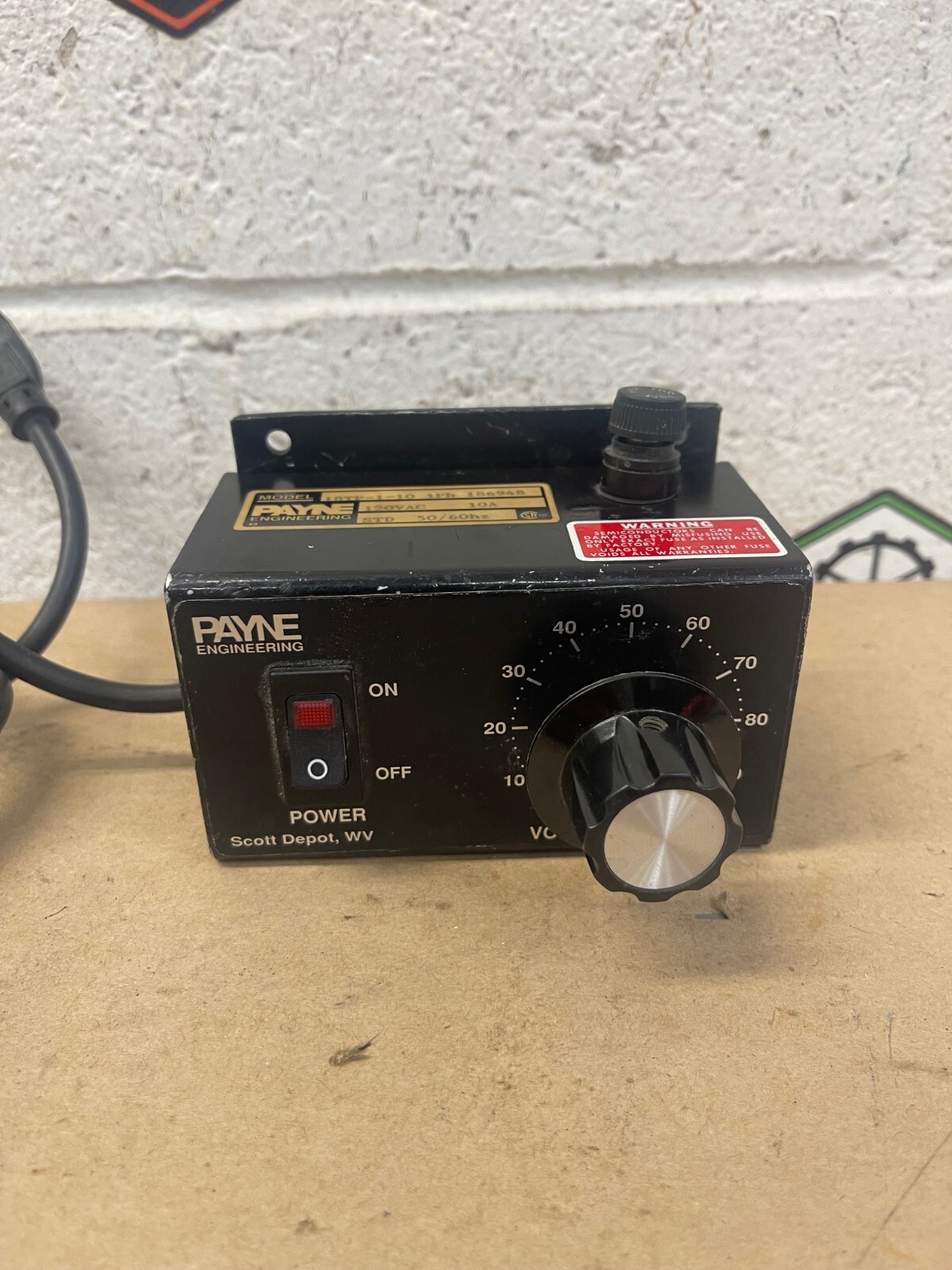 Payne Engineering 18TP-1-10 Variable Voltage Control 1 Ph, 120VAC, 10A, 50/60Hz | eBay