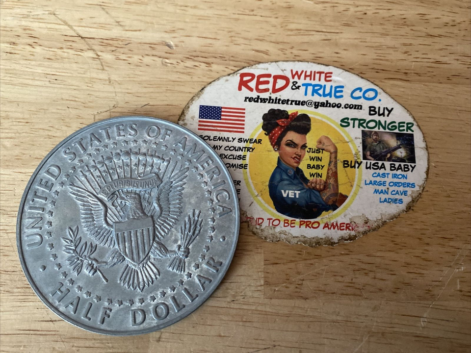 JFK John F Kennedy Paperweight President HUGE METAL Patina Collector 3 ...