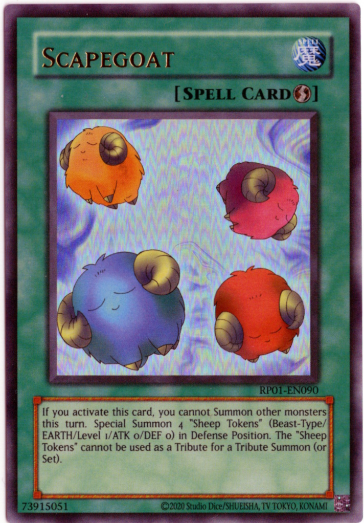 Yugioh TCG Foil - Scapegoat 2024 Retro Pack RP01-EN090 Unlimited Card ...
