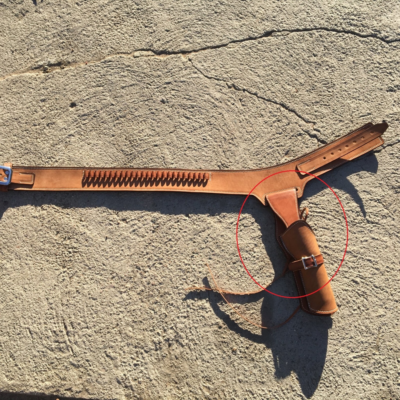 D.A.D CUSTOM LEATHER Hollywood Western Single Holster Matt Dillon Rig ...