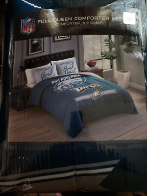 NFL PHILADELPHIA EAGLES FULL/QUEEN COMFORTER SET OFFICIALLY LICENSED | eBay