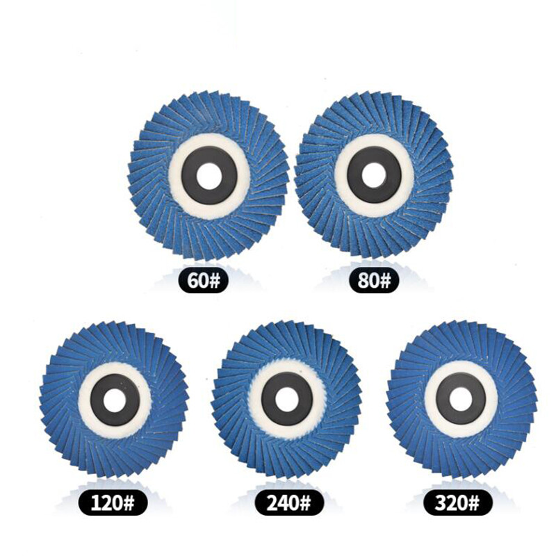 Flap Grinding Wheel Sanding Discs 100mm 4" 60 80 120 240 320 Grit Angle ...