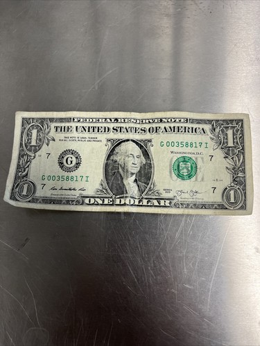 1 dollar bill. 2013 series us paper money extra ink on serial number | eBay