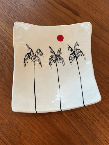 Zebi Designs Palm Tree Serving Dish - Art on the Table | eBay