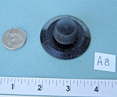 Vintage Black Bakelite Tuning Vernier Knob/Plate for Battery / Early A ...