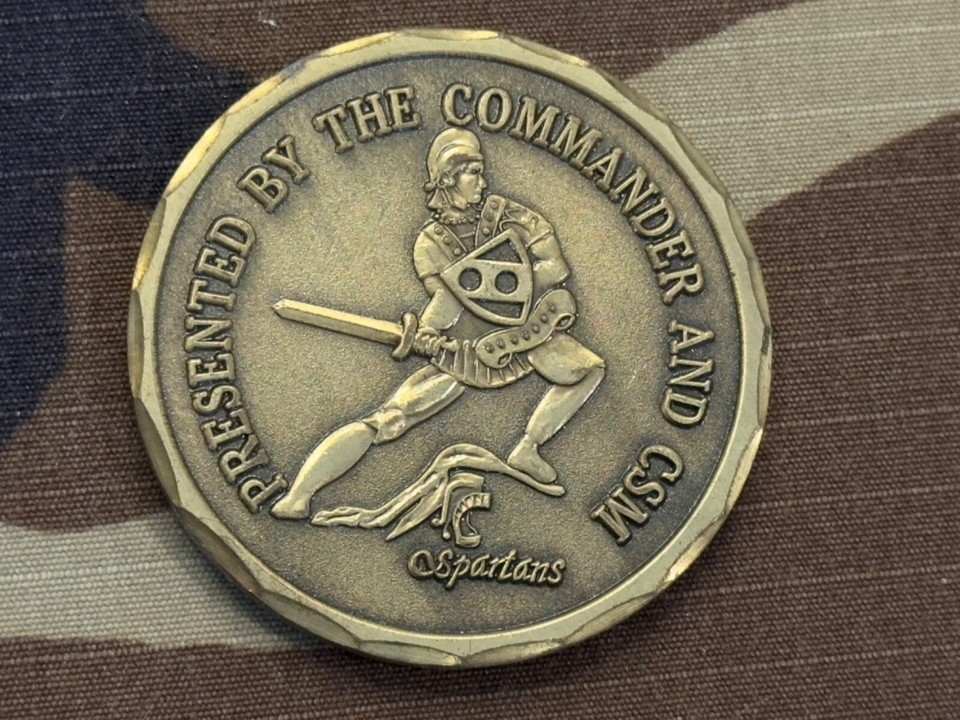 793d Military Police Battalion SPARTANS Commander CSM Challenge Coin ...