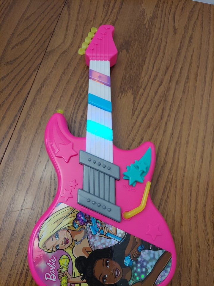 Barbie Jam with Me Pink Electronic Mattel (2020) Kids Toy Guitar Works ...