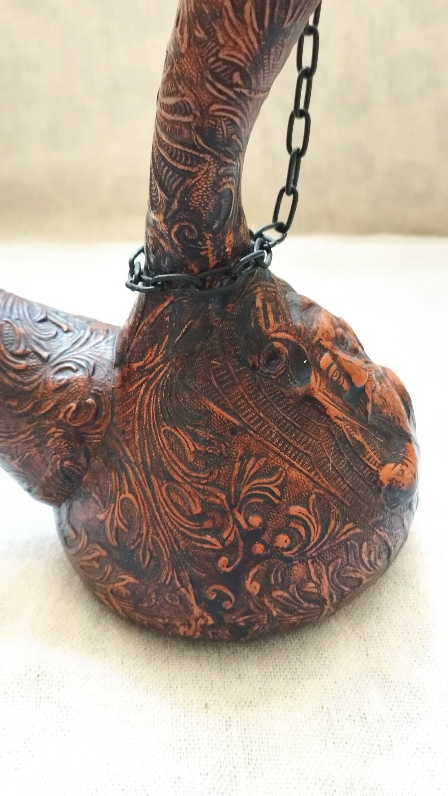 Vintage 1970s Pooron Tooled Leather Cover Spanish Wine Bottle | eBay UK