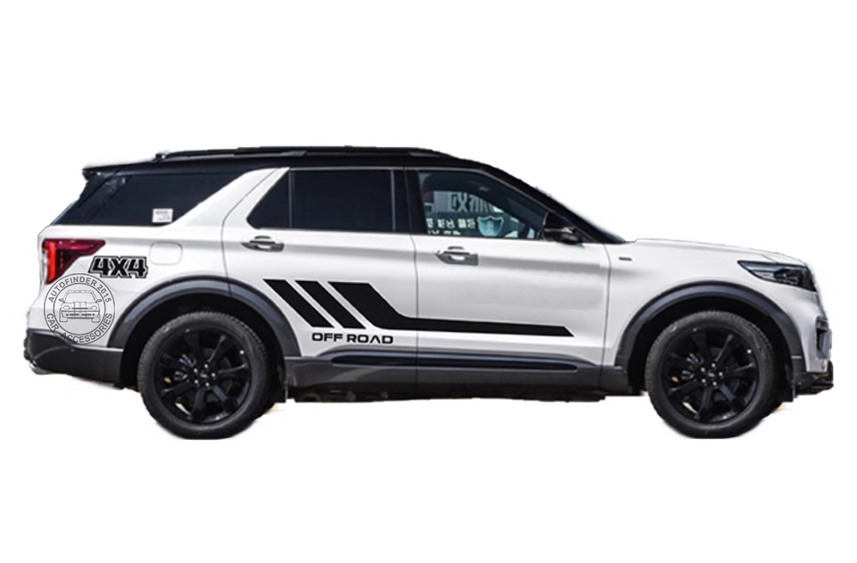 2 PCS Graphics Car Sticker Decal For Ford Explorer 4X4 Side Door Racing ...