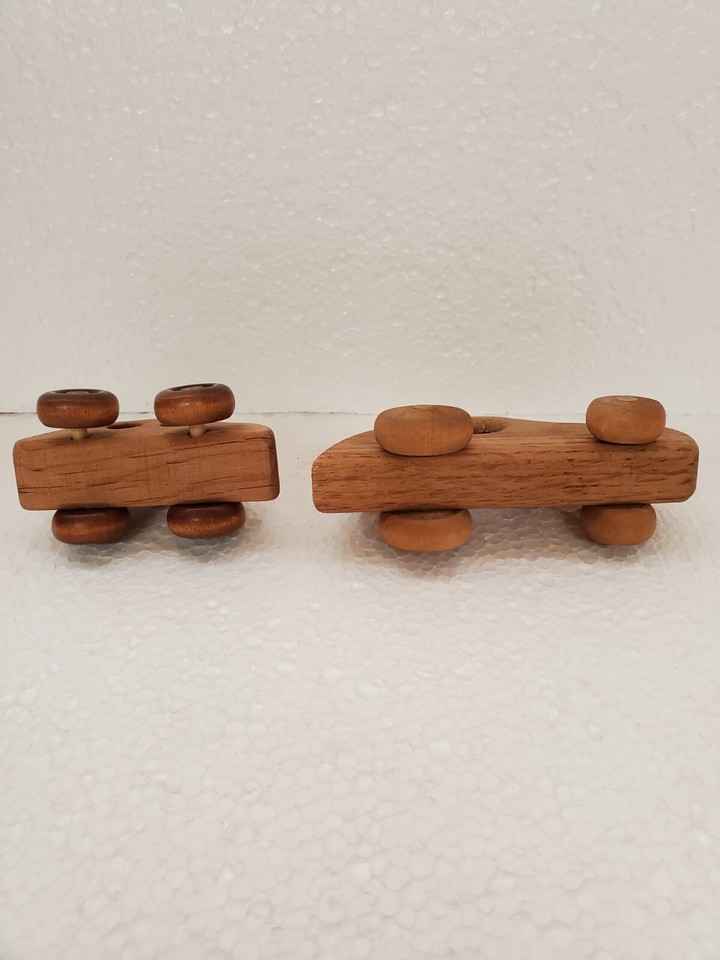 Vintage Handcrafted Children's Wood Toy Cars Handmade Wooden Kids Toys ...