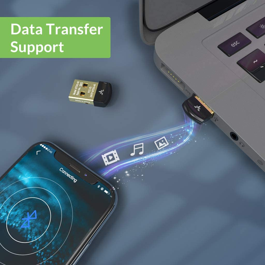 Avantree DG45 Bluetooth 5.0 USB Dongle, Bluetooth Adapter for PC ...