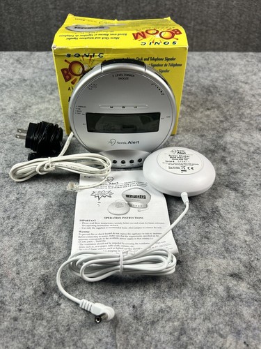 Sonic Boom Extra Loud Alarm Clock with Vibrating Bed Shaker Phone ...