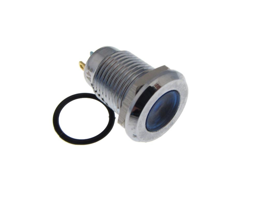 Metal LED Signal Indicator Waterproof M12 12-24VDC - Blue | eBay