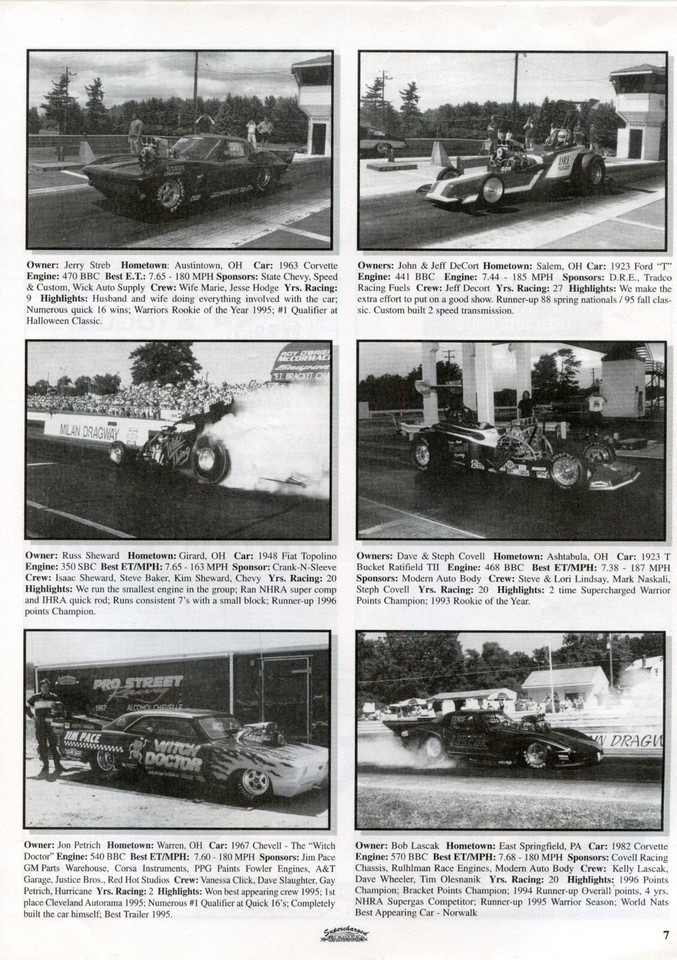 1997 Supercharged Warriors Drag Racing Souvenir Program | eBay