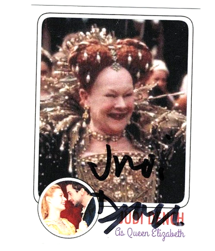 Queen Elizabeth- JUDI DENCH - Signed Trading Card - SHAKESPEARE IN LOVE ...