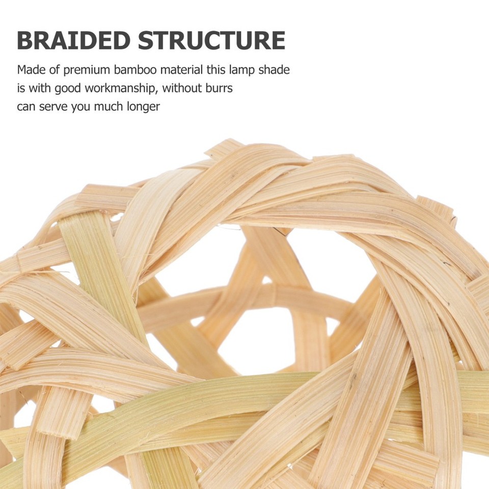 2 Pcs Woven Lamp Shades Rustic Lampshade Cute Lantern Handheld Cover ...