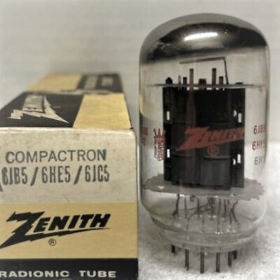 6JC5/6JB5/6HE5 TUBE ZENITH NIB TESTED & BOXED VINTAGE COMMERCIAL ...