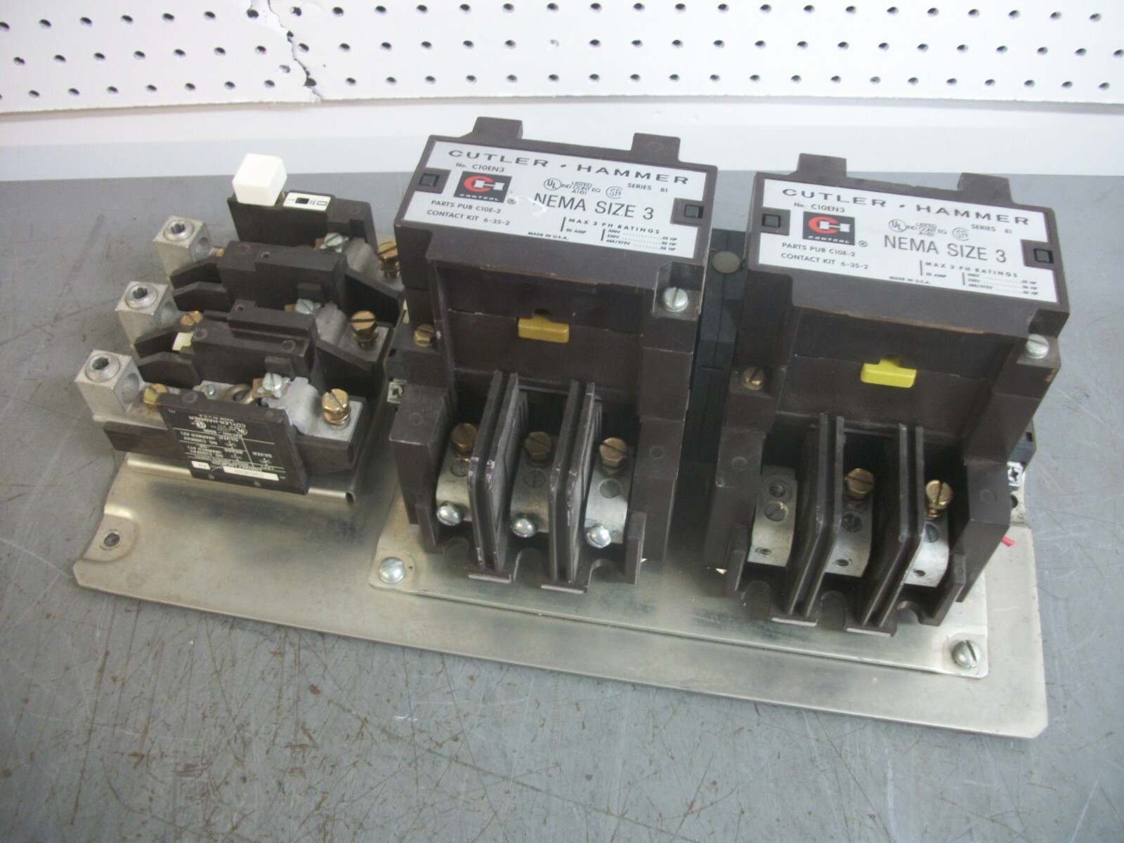 CUTLER-HAMMER SIZE 3 REV MOTOR STARTER C10EN3 90AMP 480VCOIL 3PH 600V ...
