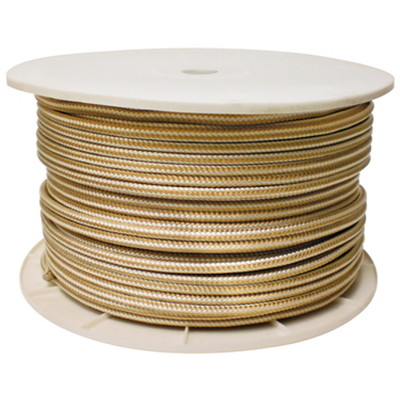 3/8 Inch x 600 Ft Gold and White Double Braid Nylon Rope Spool for ...