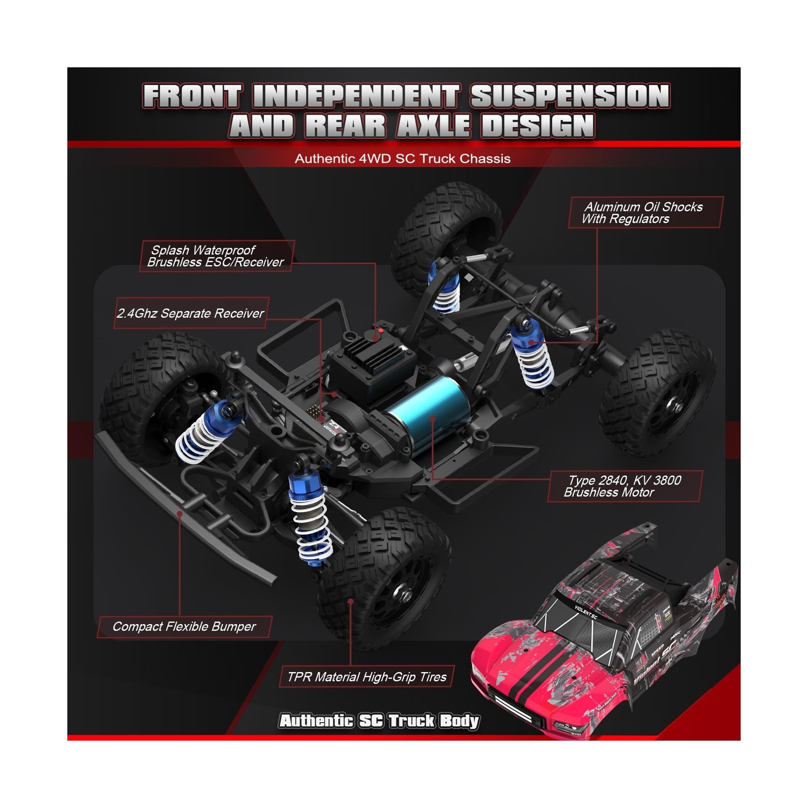 HAIBOXING 3100A 4X4 Off-road Brushless RC Trucks 1 14 Scale Fast RC ...