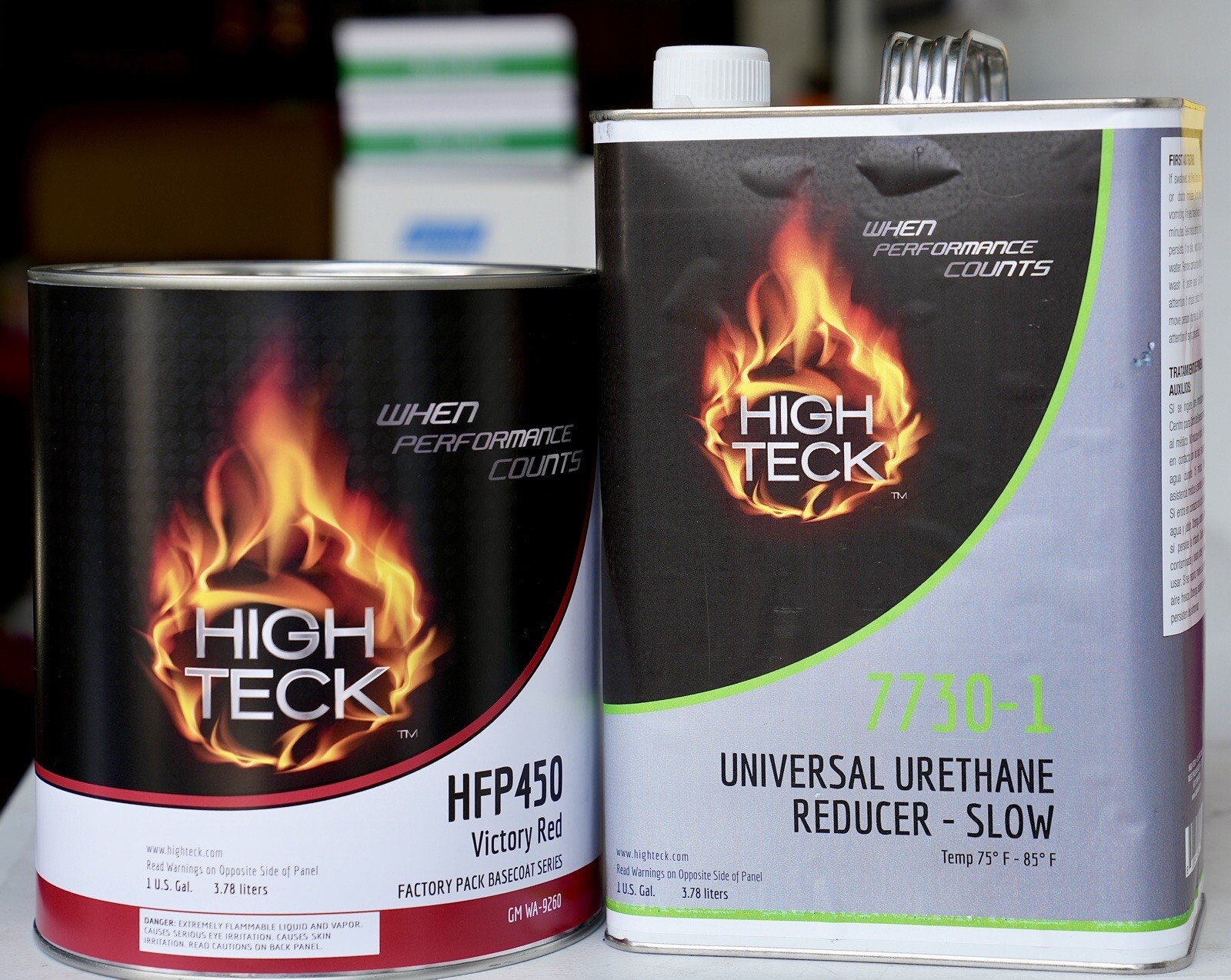 HIGH TECK HFP 450 GM 9260 VICTORY RED BASECOAT AUTO PAINT GALLON KIT ...