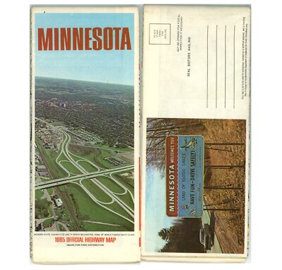 Vintage 1965 Minnesota Official Road Map – MN State Hwy. Department | eBay