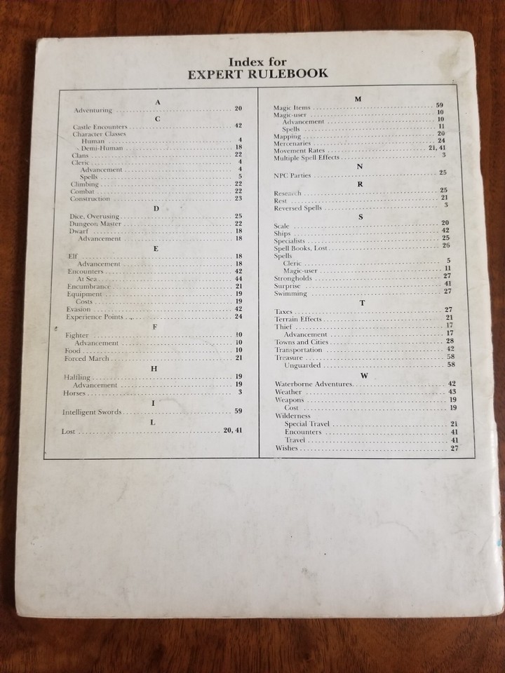 D&D Set 2: Expert Set Rules Box - Box Set w/ Expert Rules & Module X1 ...