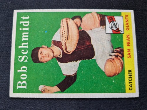 1958 Topps Baseball Card # 468 Bob Schmidt - San Francisco Giants RC ...