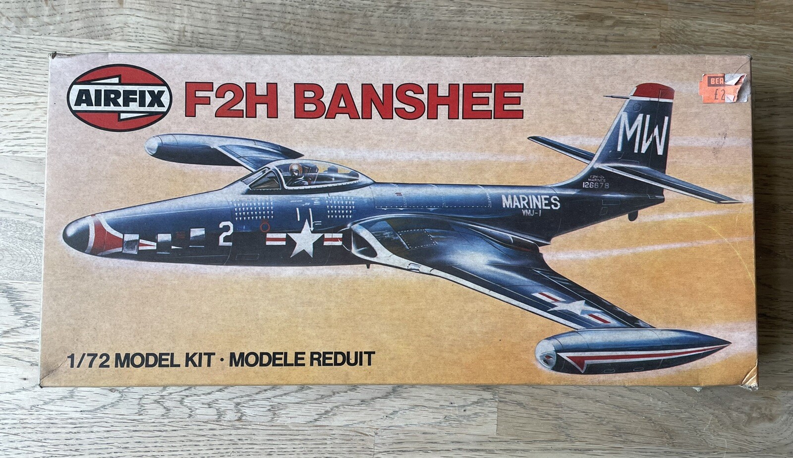 Vintage Airfix F2H Banshee Plane 1:72 Model Kit No.4023-5 US Air Force ...