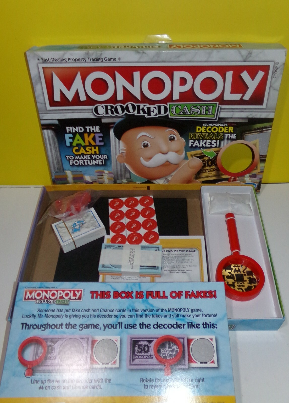 New - Monopoly Crooked Cash Board Game - Includes Mr. Monopoly's ...