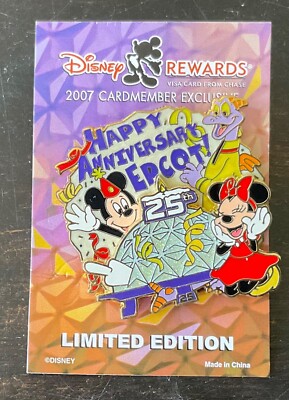 Disney Rewards 2007 Card Member Exclusive 25th Anniversary Epcot LE ...