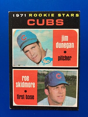 1971 topps baseball #121 Chicago Cubs Rookie Stars Dunegan, Skidmore EX ...
