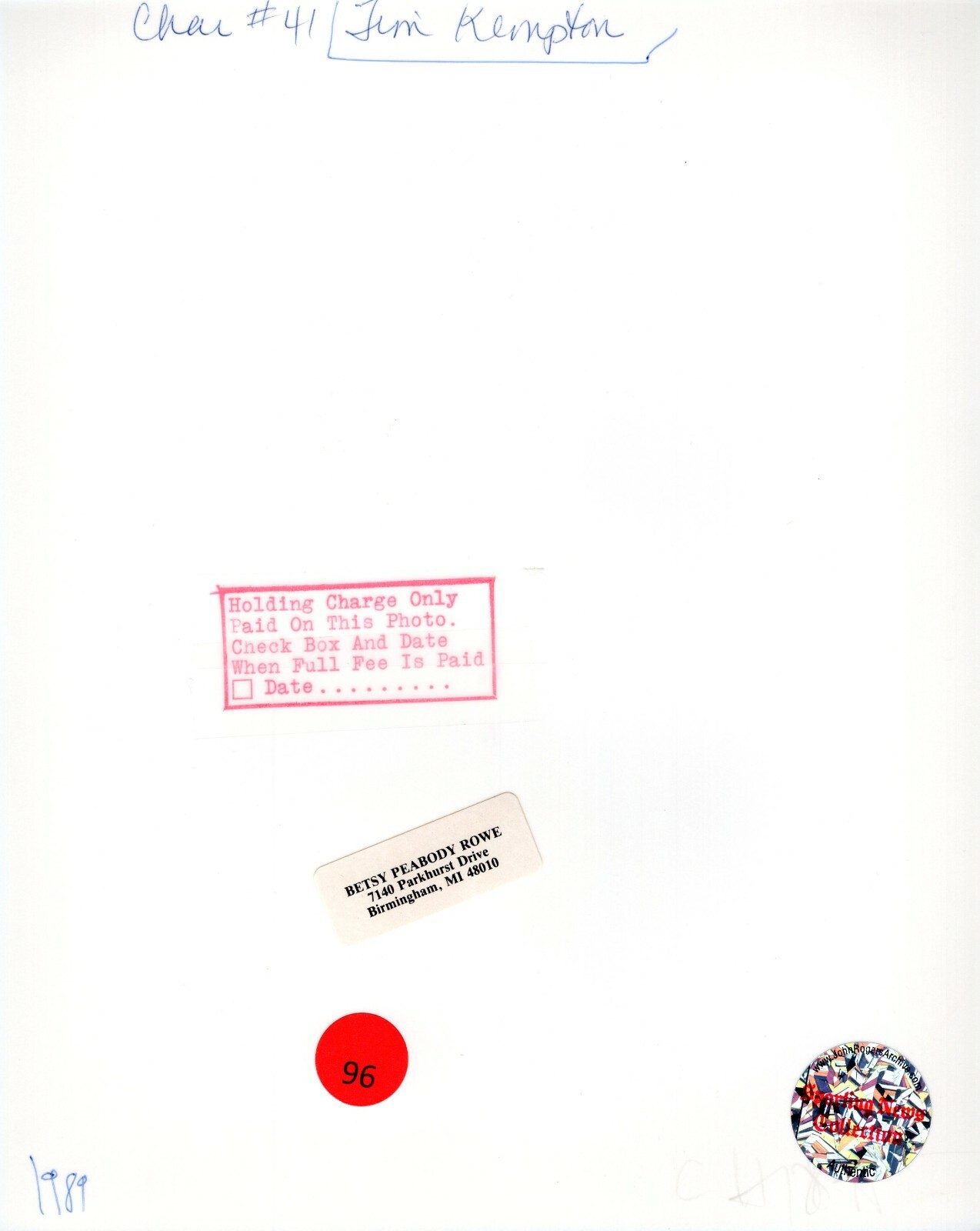 TIM KEMPTON Charlotte Hornets with Bill Laimbeer Basketball NBA 8x10 ...