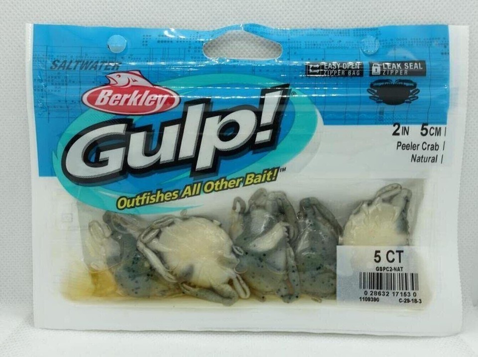 Berkley Gulp! Peeler Crab Saltwater Fishing Soft Bait, Natural Peeler ...