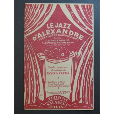 The Jazz D'Alexandre Irving Berlin Singer 1945 | eBay Australia