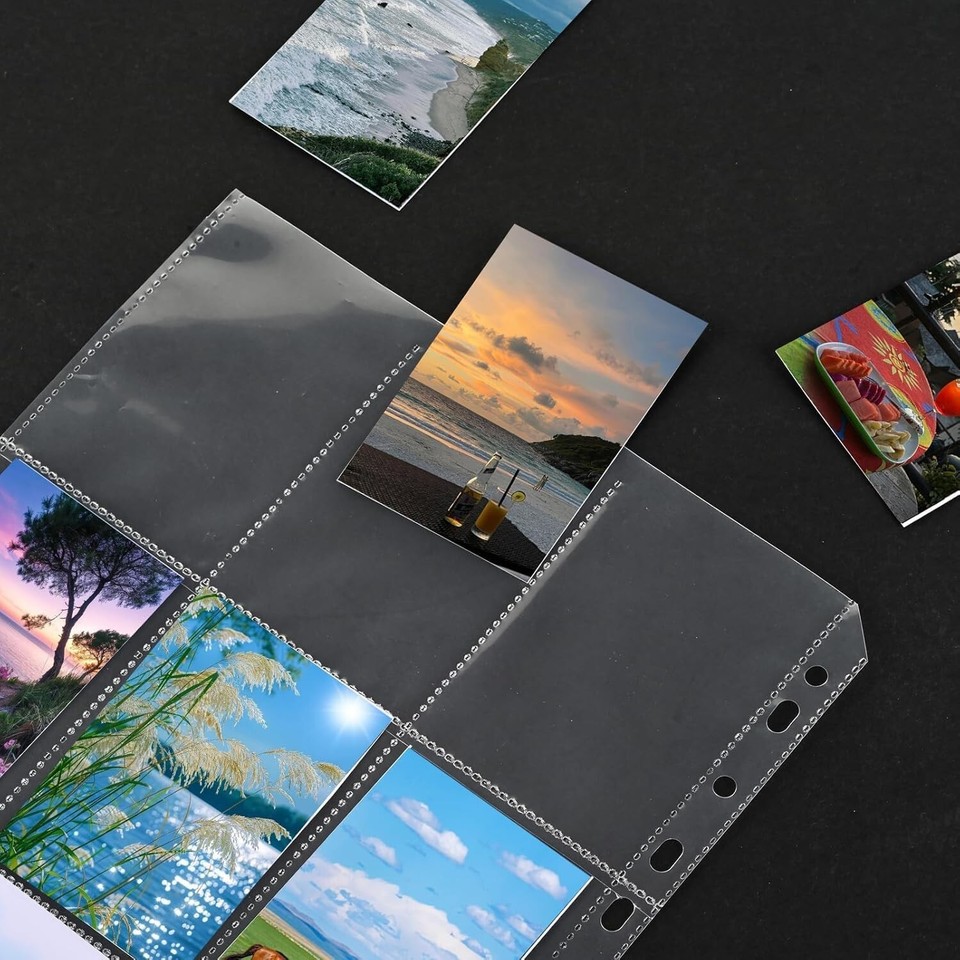 60 Pack 9 Pocket Card Sleeves Binder Sheets，Clear Trading Card Sleeve ...