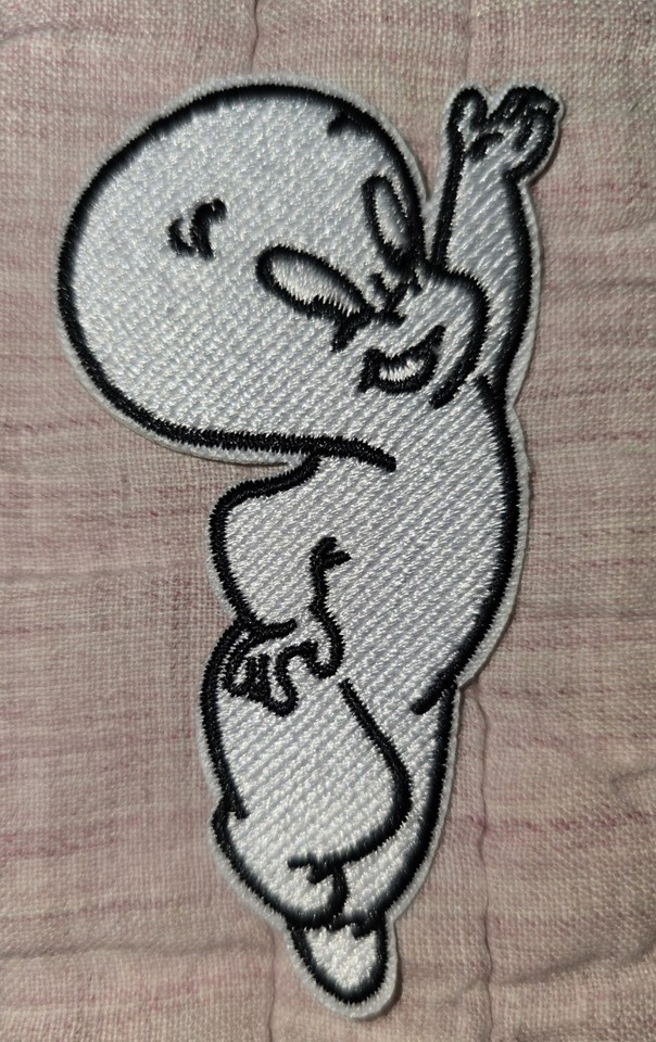 **New** Casper The Friendly Ghost Embroidered Iron On Patch 3.5" Tall ...