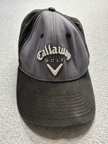 Callaway Hat Cap Strap Back Gray Black Logo Golf Golfing Golfer ...