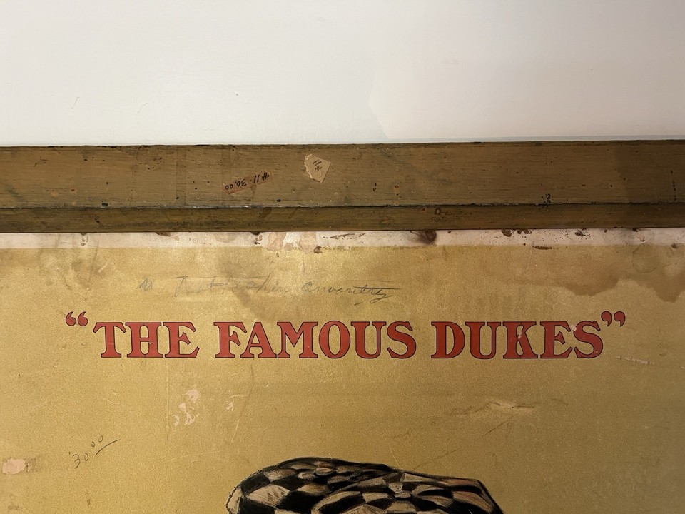 🔳 Rare Antique 1910 "The Famous Dukes" Poster • Tobacco Advertisement ...