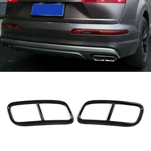 Stainless Steel Rear Exhaust Muffler Tail Pipe Cover Trim for Audi Q7 ...