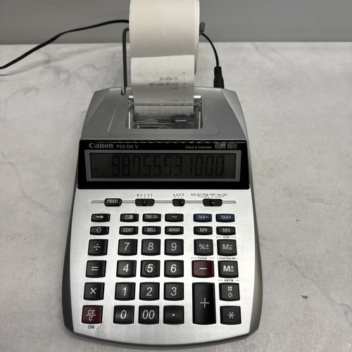 Canon P23-DH V Color Printing Calculator Adding Machine. Tested. W/ink ...