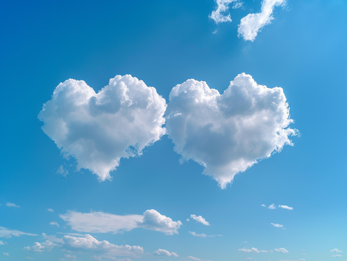 5D Diamond Painting Two Heart Clouds and Blue Sky Kit | eBay