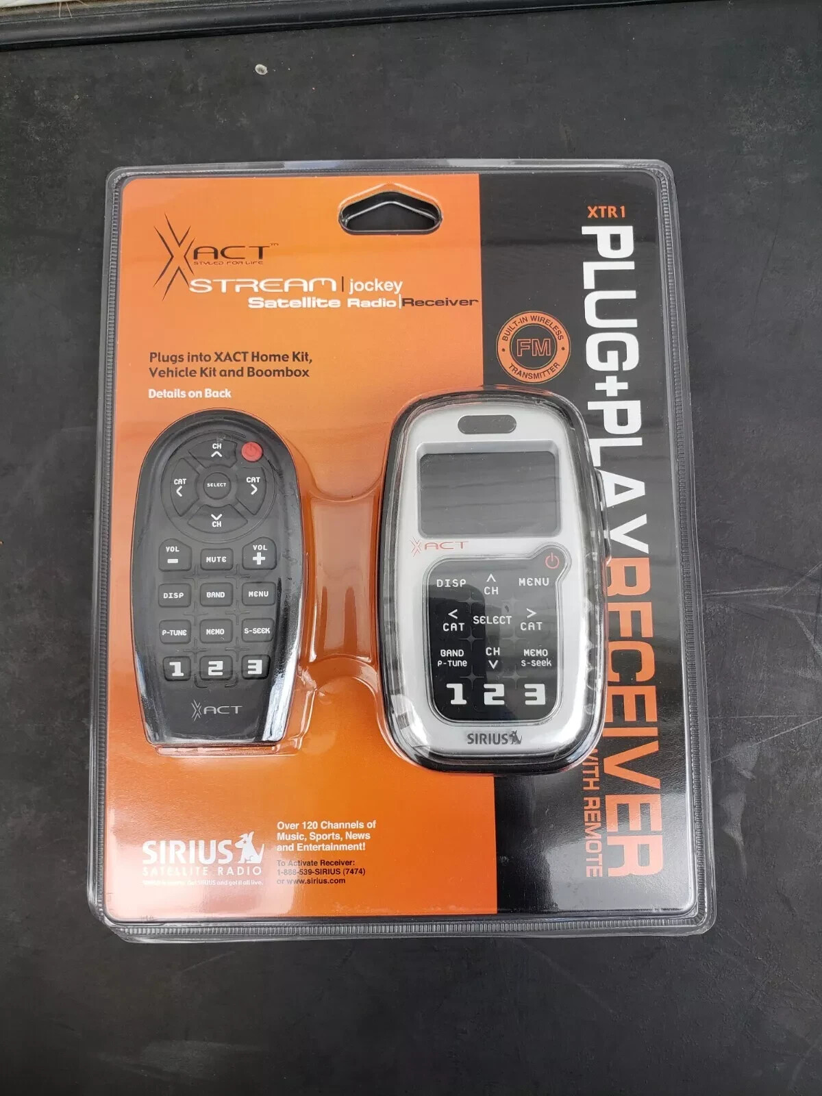 Sirius XAct XTR1 Stream Jockey Satellite Radio W Remote Factory Sealed ...