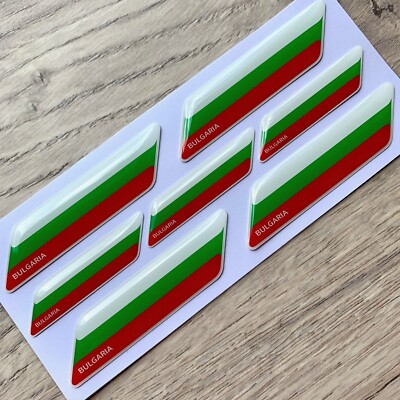 Bulgaria Bulgarian flag 3d domed emblem decal sticker car tuning | eBay