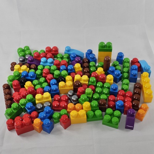Mega Blocks Big Building Blocks Bricks Lot Of 100 Pieces Multi Colors ...
