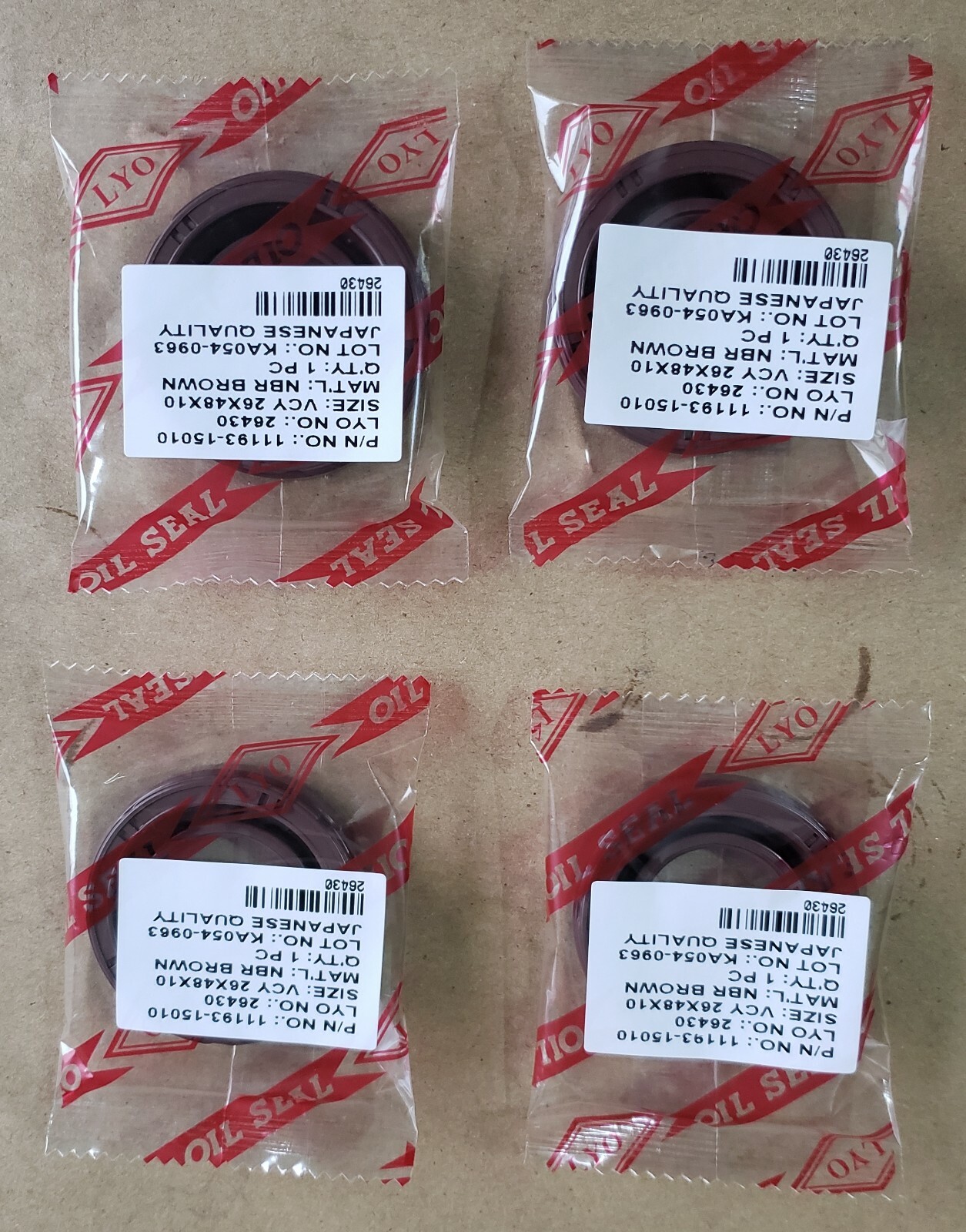 For Toyota Spark Plug Tube Seals Set For L4 Engines Qty (4) 11193-15010 ...