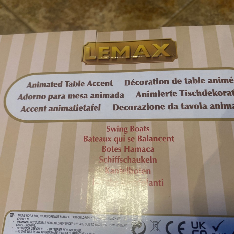 Lemax Village Park Swing Boats -Animated Holiday Village Train Carnival ...